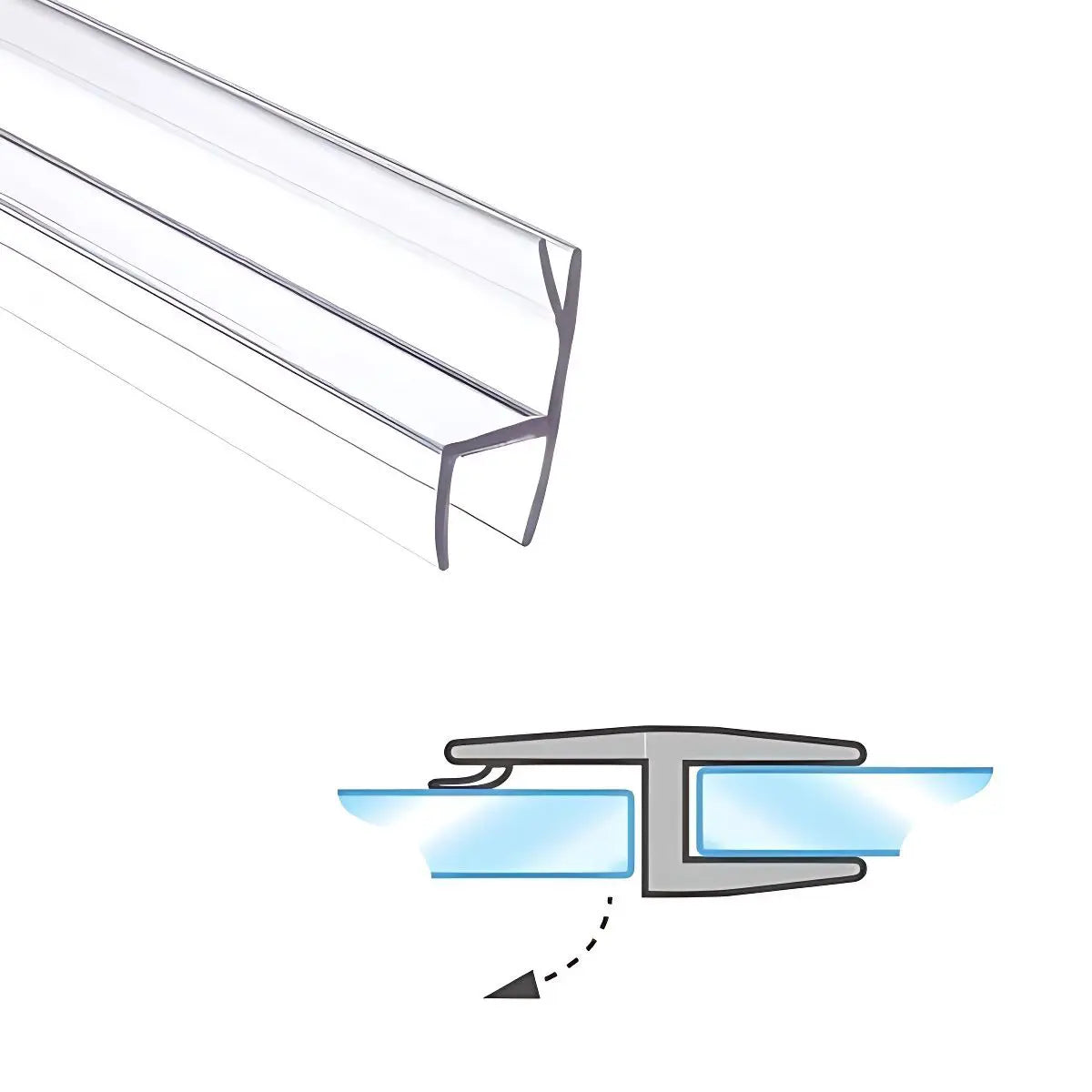 Translucent Glass to Glass Closure Seals | For Glass Shower Screens ...