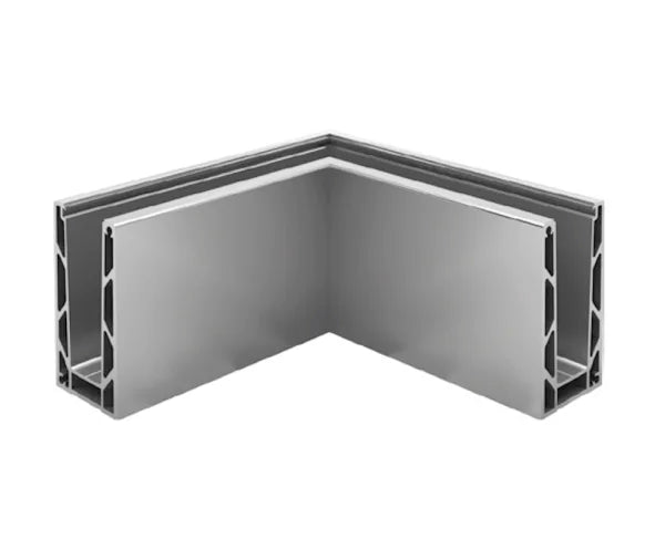90° Corner For Glass Railing Channel — Express Glass Warehouse